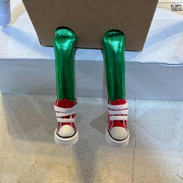 Elf Outfit, 4 Pc Elf Outfit, Elf Sweater Hat Glasses Pants, Doll ...