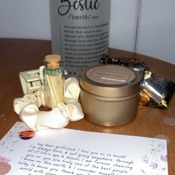 Bestie Gift Box Best Friend Birthday Gift Personalized With Name Glass ...