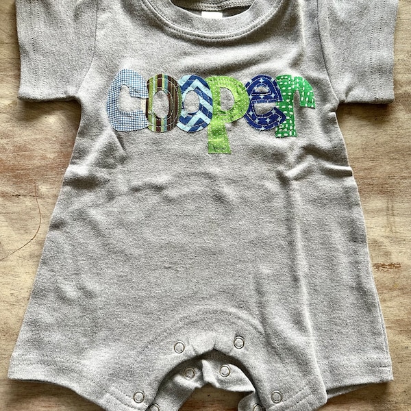 Baby Boy Romper/personalized Romper/baby Shower Gift/baby Toddler ...
