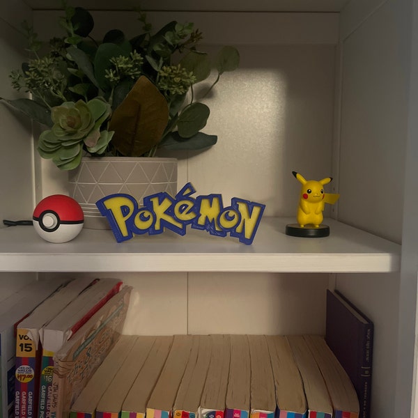 Pokemon Video Game Logo Sign (man Cave, Game Room, Shelf, Wall, Decor ...
