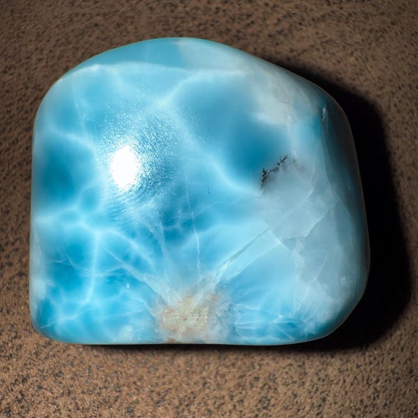 Set of 4 | 75g Translucent Larimar Crystal, High Quality Larimar Stone ...