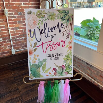 Succulents Welcome Sign Fiesta Welcome Sign Editable - Etsy