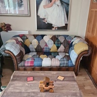 Unique British Handmade 3 Seater Patchwork Chesterfield Sofa ...