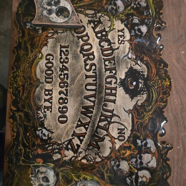 Ouija Digital Gothic Skull Ouija Board & Planchette Design Bundle ...