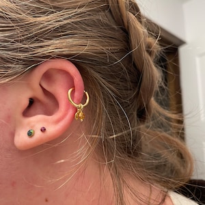 Star Conch Ear Piercing, Conch Piercing, Conch Hoop Earring, Gold ...