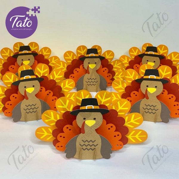 3D Turkey Centerpiece, Thanksgiving Turkey Centerpiece Table Decor ...