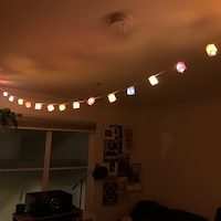 Squared Multi Color String Lights Japanese Paper Lantern Fairy Lights ...