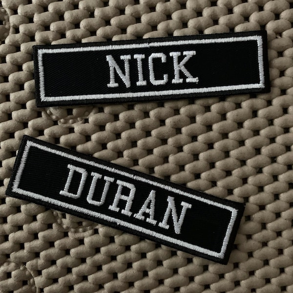 1 Line, Custom Embroidered, Biker, Name Tag, PATCH Iron on or Sew on ...