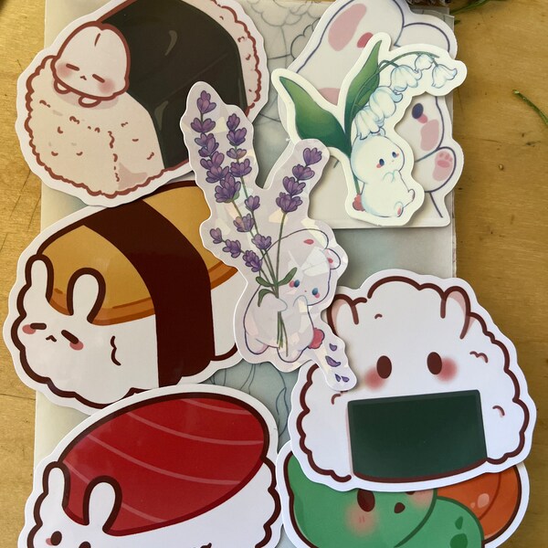 Pancake Bunny Sticker | Food Art | Cute Anime Stickers | Kawaii ...