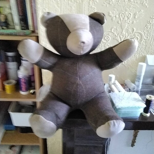 Memory Bear Patterns 3 Sizes 14'', 12'', 10'' Sitting Bear Easy Sewing ...