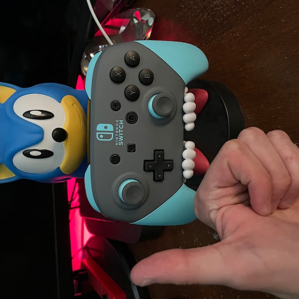 Custom Gray and Cyan Aqua Blue Nintendo Switch Pro Controller - Etsy