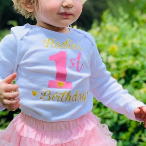 First Birthday Outfit Personalized 1st Birthday Outfit Pink | Etsy
