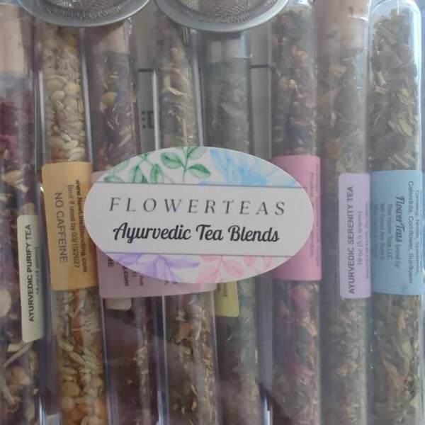 Loose Leaf Tea Samples in Test Tubes With Cork Top Variety of Flavors ...