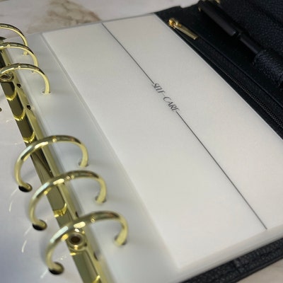 CLEARANCE Clear Binders A6 Personal Size Budget Binder Minimal ...