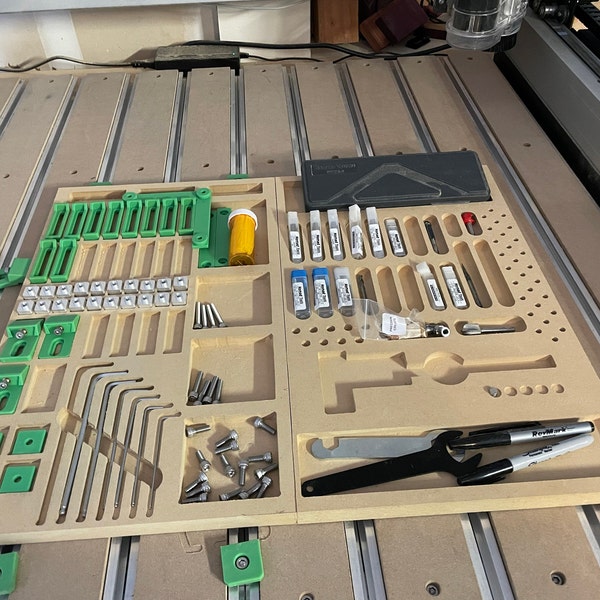 CNC Bit & Work Holding Drawer Organizer Build Plans and CAD Files - Etsy