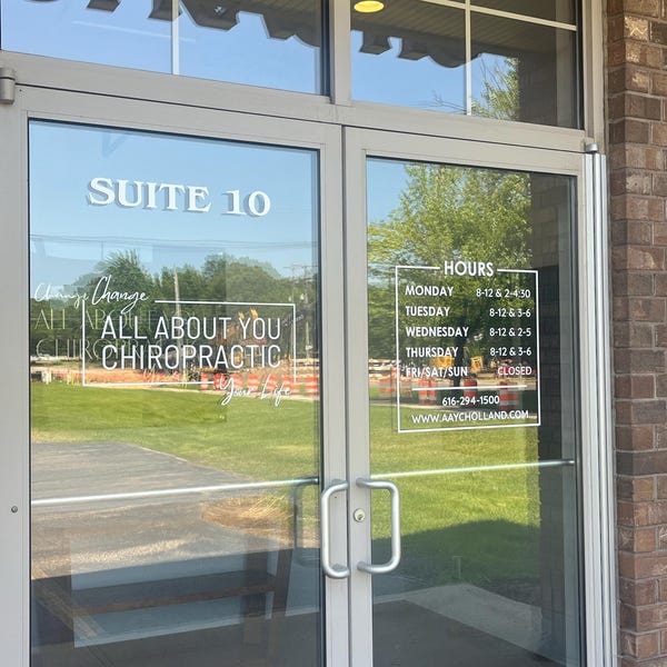 Custom Store Hours Decal - Business Door Sign for Hours of Operation ...