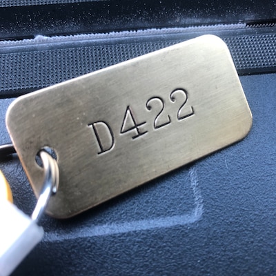 Custom Hand Punched Brass and Metal Tag 2x1 Oval or Rectangle Hand ...