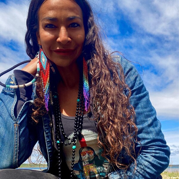 Hand Carved Bison Bone Red-tailed Hawk Feather Earrings, Sterling ...