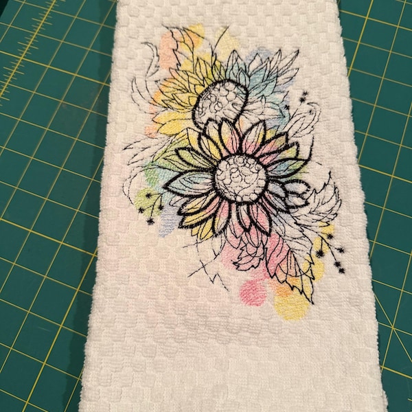 Sunflower Machine Embroidery Designs, Sunflower Embroidery, Flowers ...