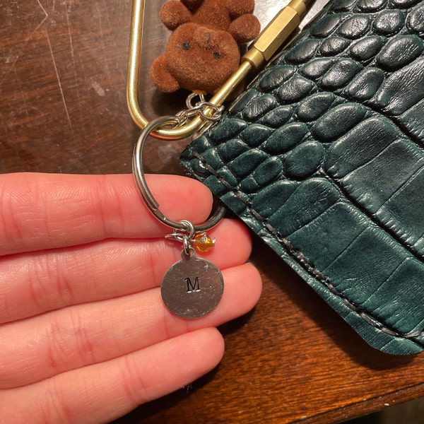 Customized Stamped Letter Keychain With Tassel | Personalized Metal ...