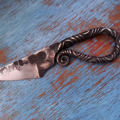 Hand Forged Knife With Twisted Handle Made to Order Rustic Archaeology ...