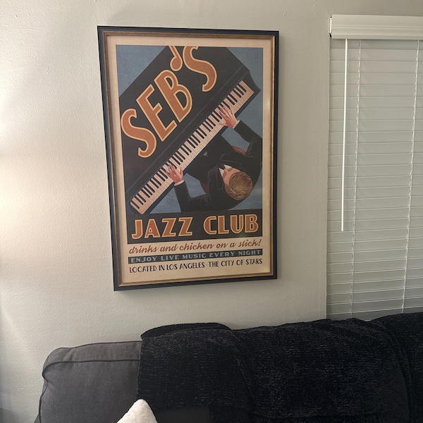 Seb's Jazz Club Retro Vintage Ad Poster | Inspired by La La Land & Los ...