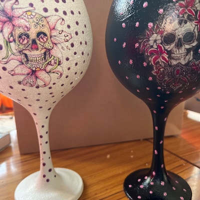 Corpse Bride Inspired Bottle Lamp and Glass Set - Etsy UK
