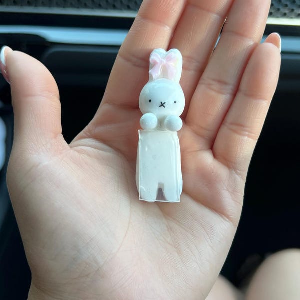 Dog or Miffy Phone Hipper Charm - Custom Kawaii Desk Buddy Trinket Gift ...