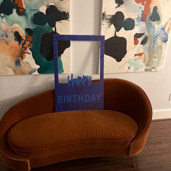 Happy Birthday Photo Prop Frame, Birthday Photo Prop Frame, Birthday ...