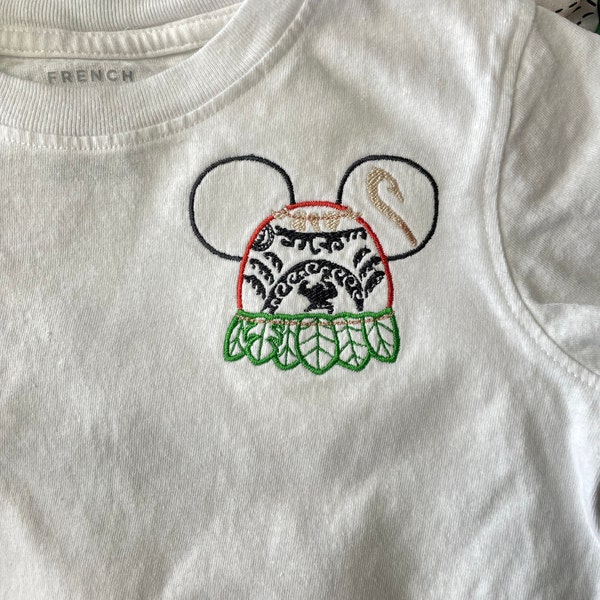 Character Inspired Mouse Moana Maui Hawaiian Prince Embroidery Applique ...