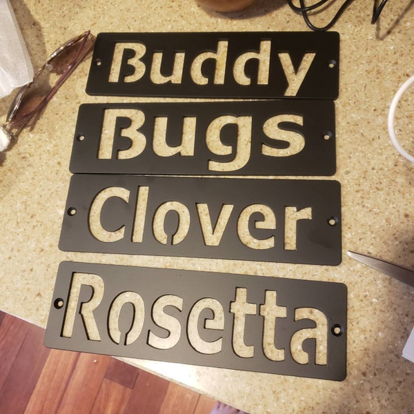 Custom Name Plate - Drop Zone Names - Metal Label - Custom Metal ...