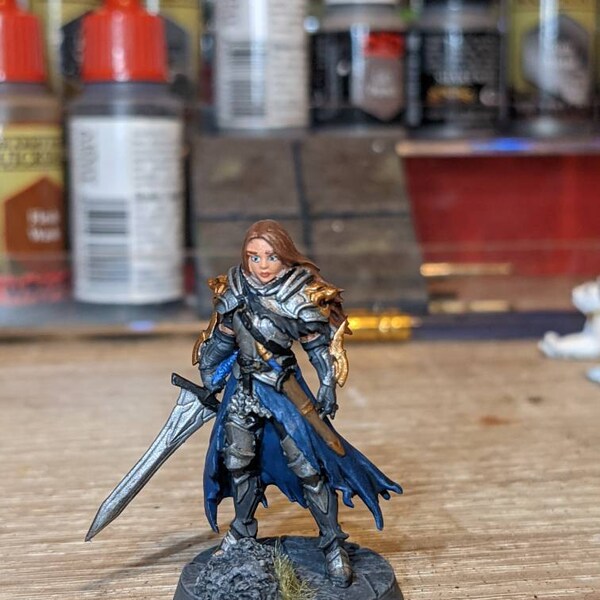 Dnd Human Female Swordswoman Mini | Tabletop RPG Miniature | D&D ...