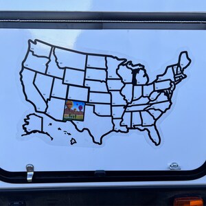 RV State Sticker Travel Map 11 X 17 USA States Visited Decal United ...