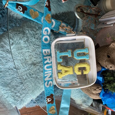 Game Day Bag With Varsity Letter Patches Clear Stadium Bag With Team ...