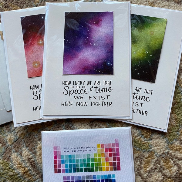 Card // Periodic Table, Romantic Science Valentine Sciart Connection - Etsy