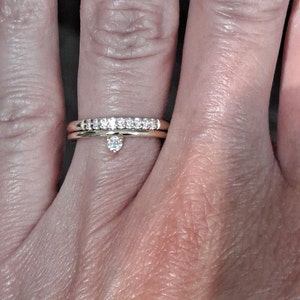 14k Gold Single Solitaire Diamond Ring / Stacking Solitaire - Etsy