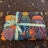 Boho Psychedelic Wrapping Paper Bold, Colourful Art Deco for Mum Garden ...