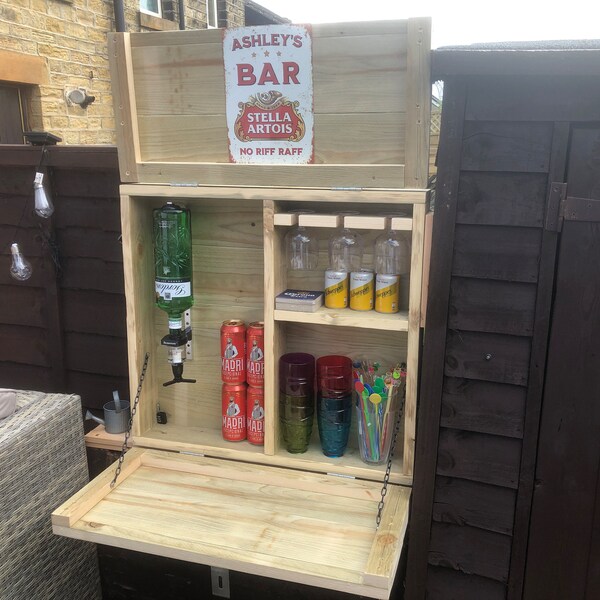 Rustic Wooden Optics Bar With a Choice of Colour - Etsy