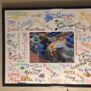 Disney Photo Mat Mat Board Disney Characters Disney Autograph Disney ...