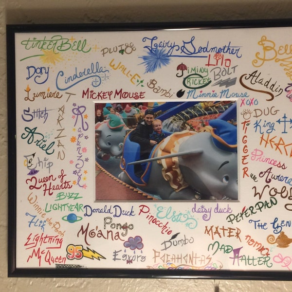 Disney Photo Mat - Mat Board - Disney Characters - Disney Autograph ...