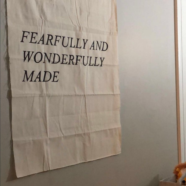 CUSTOM 10 WORD // Hand-painted Canvas Banner - Etsy