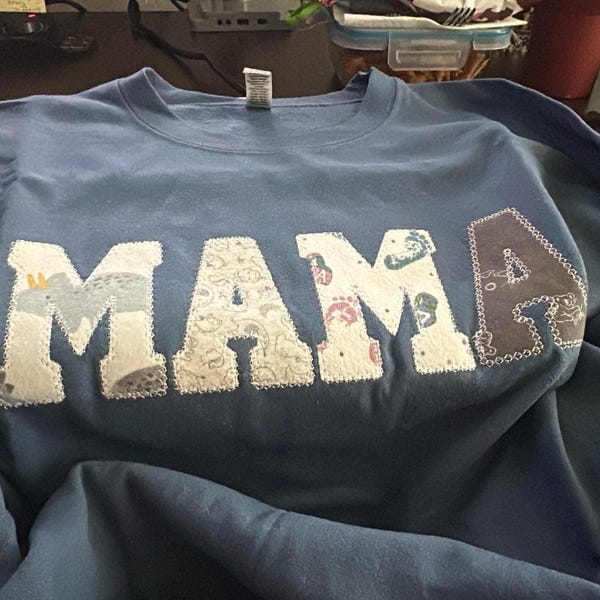 Mama Embroidered Baby Outfit Keepsake Applique Sweatshirt | Simple Mama ...