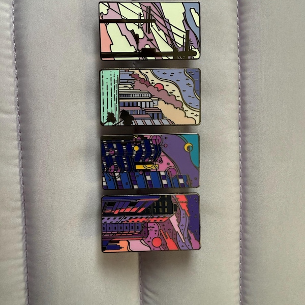 Halcyon Sunset Enamel Pin - Etsy