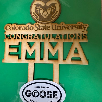 Personalized College Cake Topper, Graduation Gift, University of ...