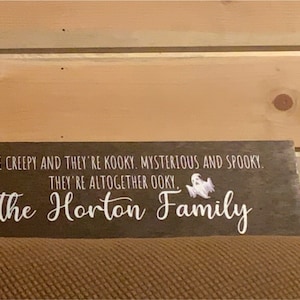 Addams Family Sign,personalized,your Surname,tombstone Shape,halloween ...