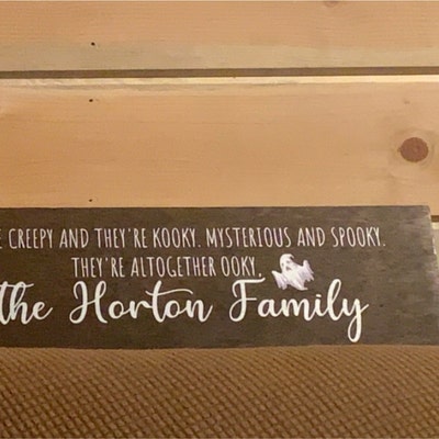 Addams Family Sign,personalized,your Surname,tombstone Shape,halloween ...