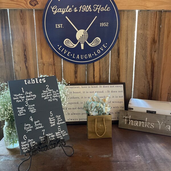 Personalized Golf Sign: Carved Wood Bar Decor, Golfer Gift - Etsy