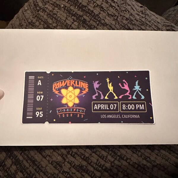 Powerline Concert Ticket Transparent Sticker/ Goofy Max Disney Bujo ...