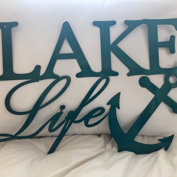 Lake Life Metal Wall Art | Steel Outdoor Decor - Etsy