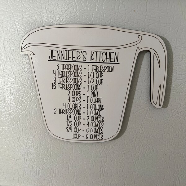 Kitchen Measurement Conversion Magnets, Kitchen Decor, Refrigerator ...